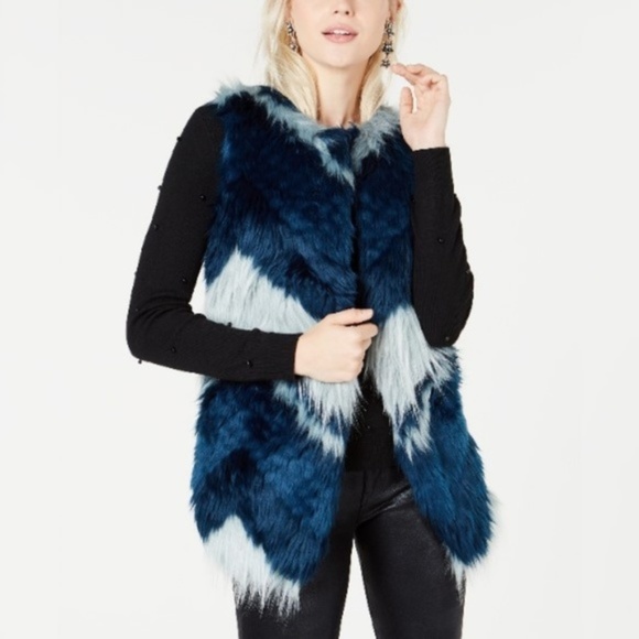 Bar III | Jackets & Coats | Bar Iii Fauxfur Patchwork Vest Sm | Poshmark